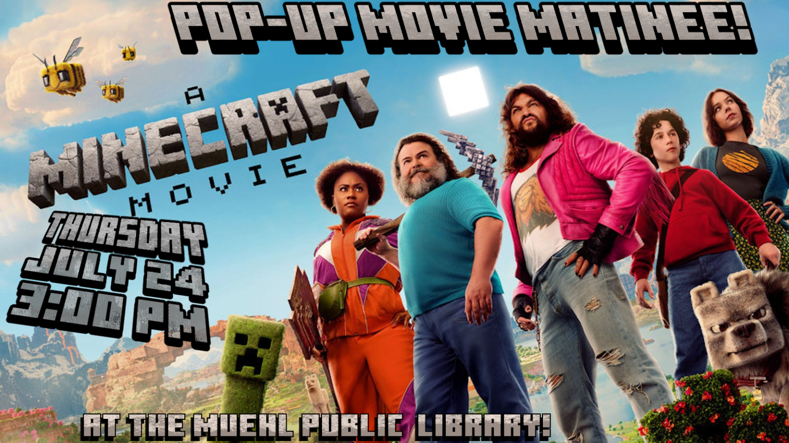 Pop-up movie of “Minecraft” – Muehl Public Library